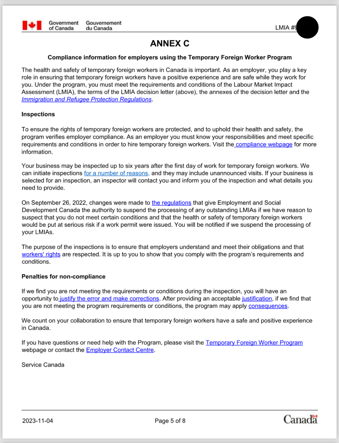 Verifying the authenticity of an LMIA job offer in Canada. – ReachOut ...